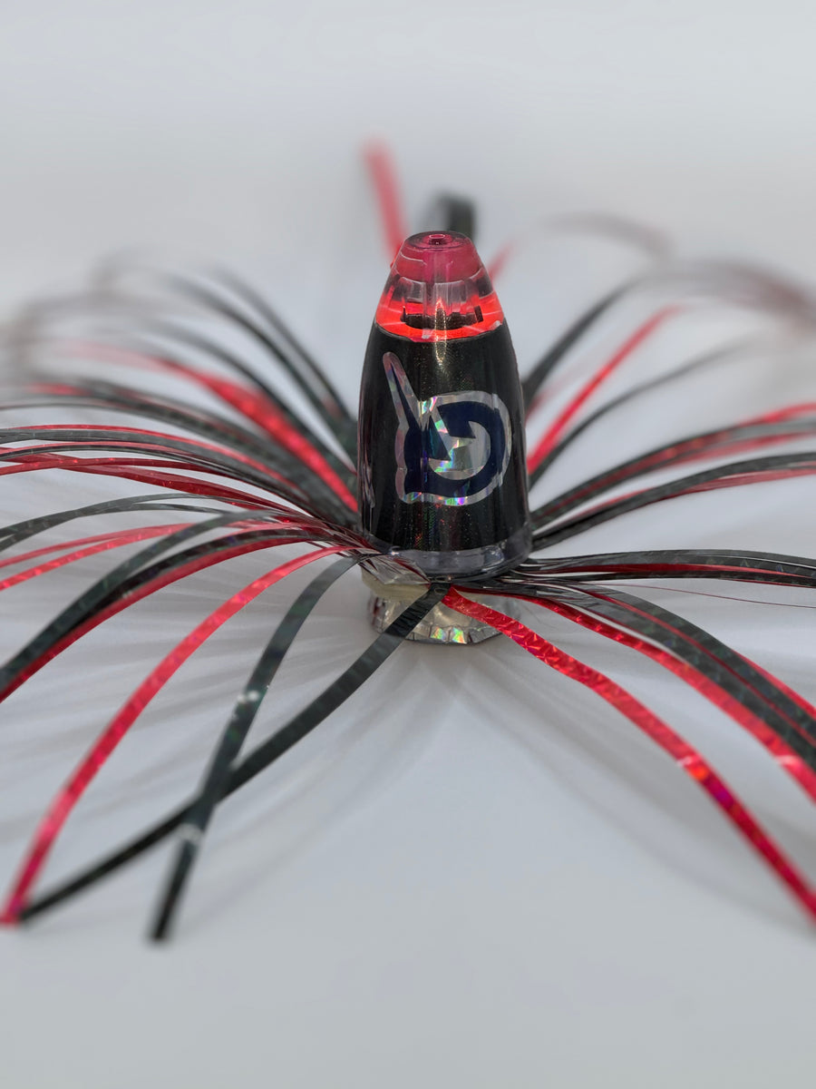 Dredge Head - BLACK - RED/BLACK – Grander Custom Tackle, LLC